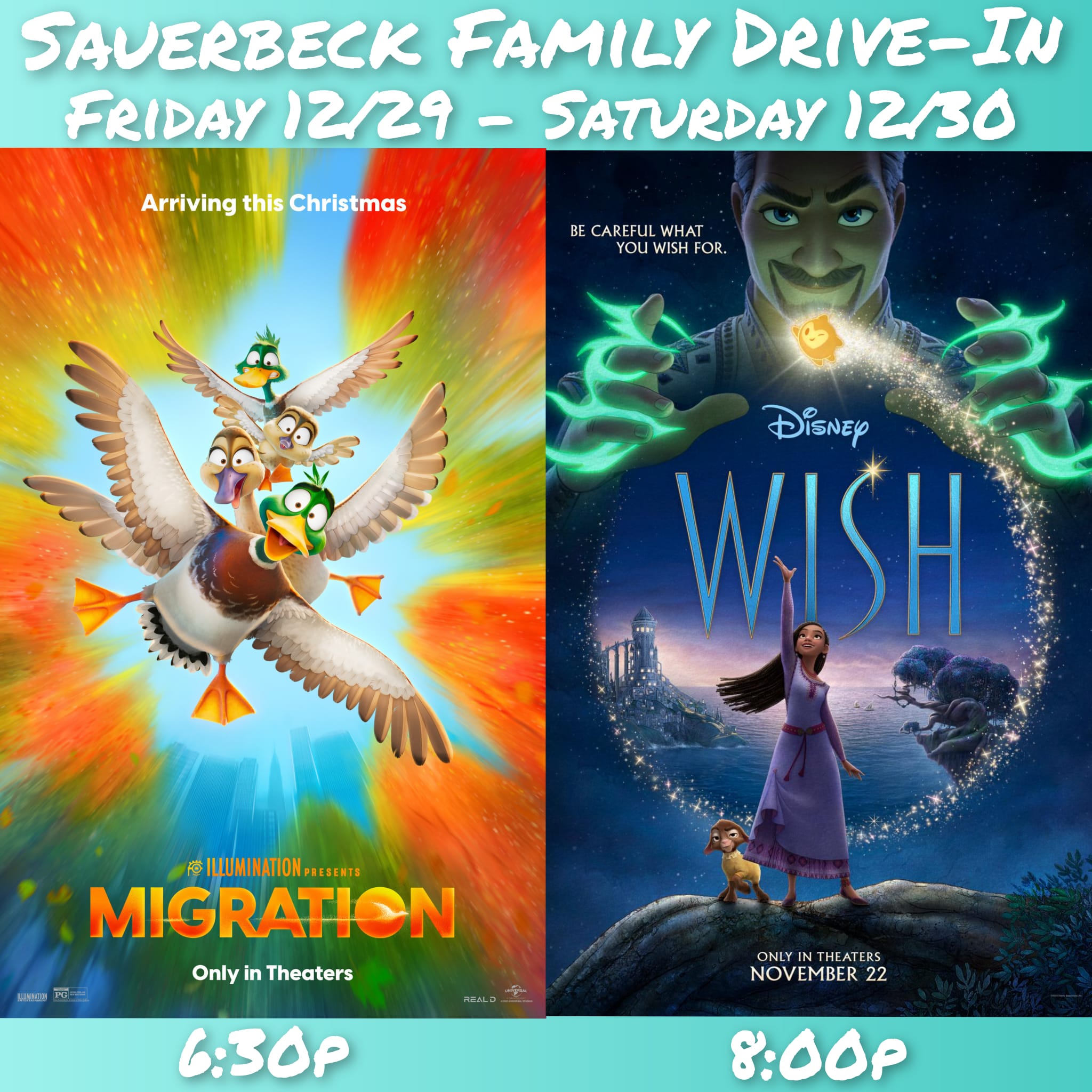 Sauerbeck Family Drive-In showing Migration & Wish - LaGrange Tourism